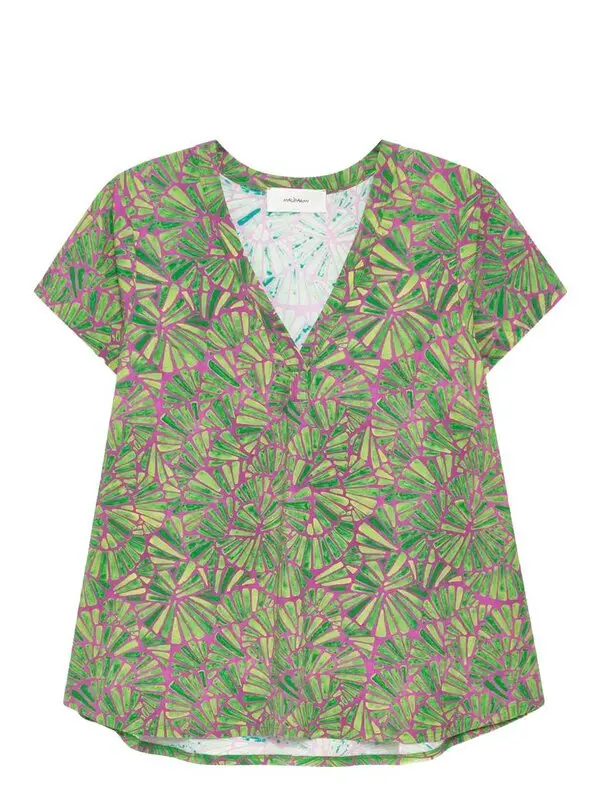 Malìparmi Shell Blouse - Green