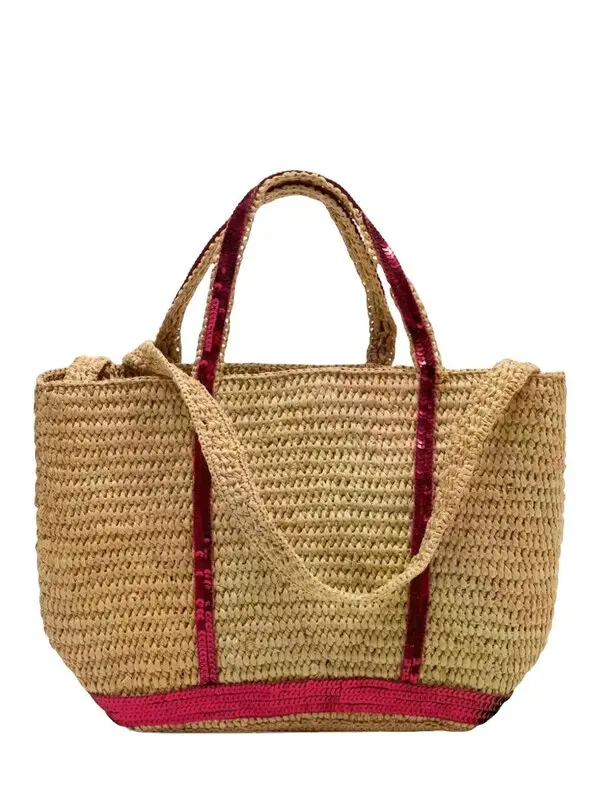 Vanessa Bruno Double-handle Raffia Tote Bag - Neutrals