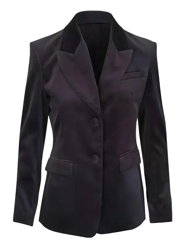 Dorothee Schumacher Velvet Notched Blazer - Black