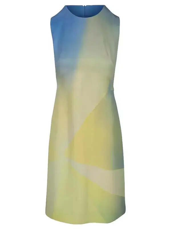 Akris Geometric Sleeveless Dress - Blue