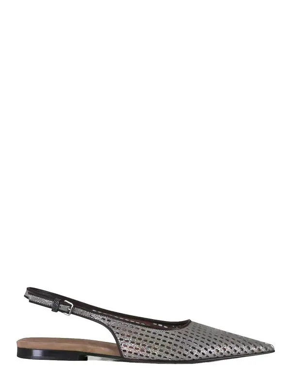 Brunello Cucinelli Slingback Perforated Ballet Flats - Gold