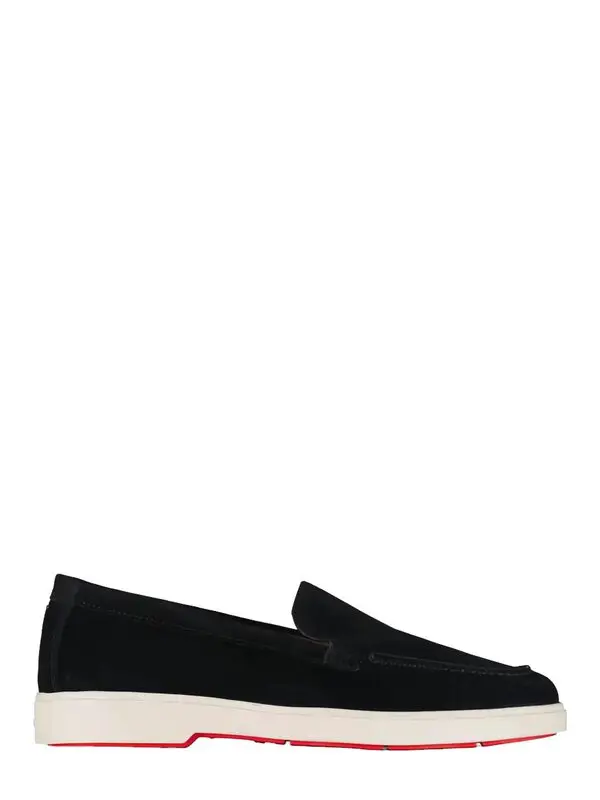 Santoni Suede Loafers - Black