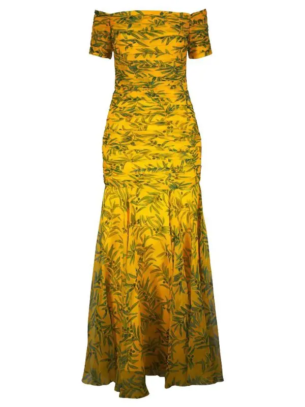 Carolina Herrera Off-shoulder Dress - Yellow