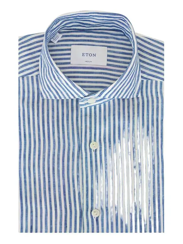 Eton Striped Shirt - Blue
