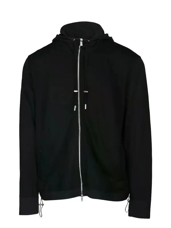 Marco Pescarolo Zip-up Virgin Wool Hoodie - Black