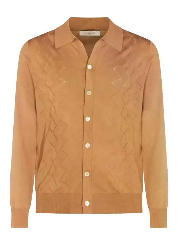 PIACENZA CASHMERE 1733 Patterned Button Shirt - Brown