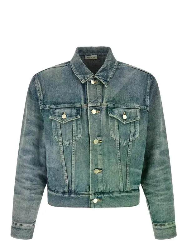 Fear Of God Contrast-stitching Denim Trucker Jacket - Blue