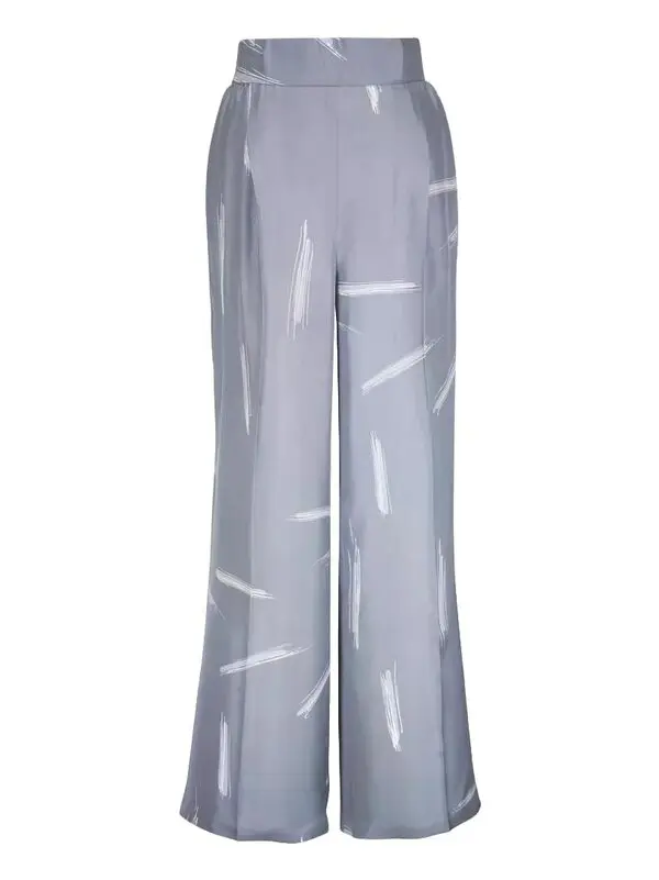 Kiton Printed Palazzo Pants - Grey