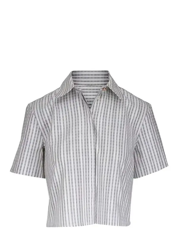 Agnona Short-sleeved Checked Shirt - White