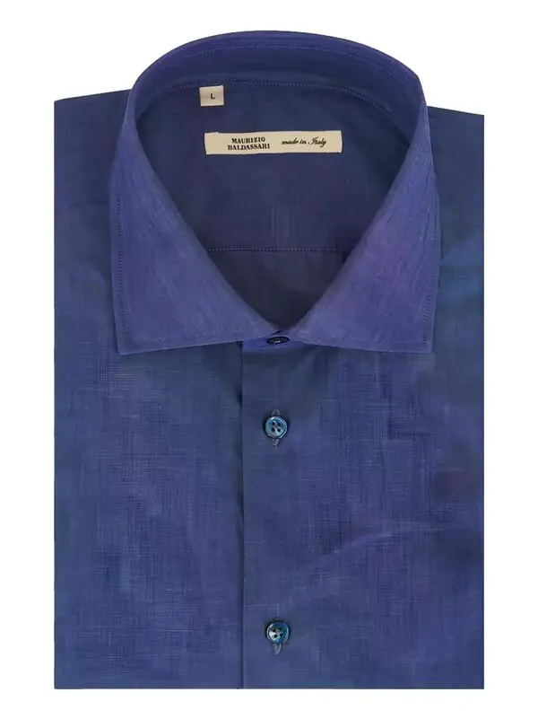 MAURIZIO BALDASSARI Buttoned Woven Shirt - Blue