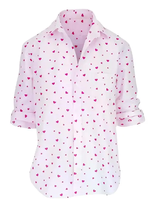 Frank & Eileen Eileen Heart-print Shirt - Pink