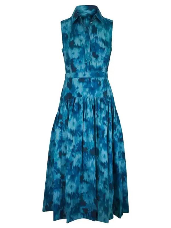 Michael Kors Tie-dye Tiered Dress - Blue