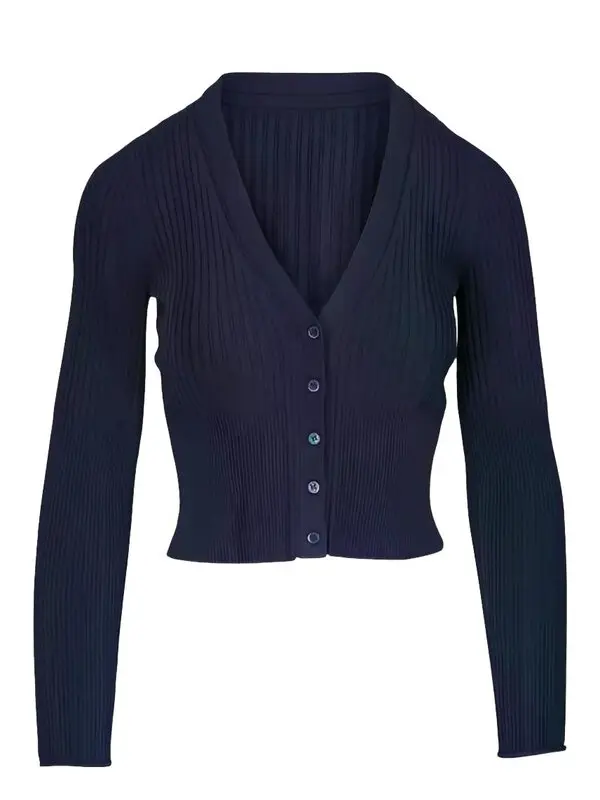 Simkhai Ailany Ribbed V-neck Cardigan - Blue