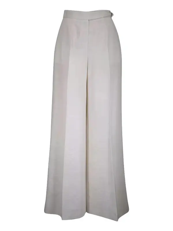 Kiton Buckle Wide Leg Trousers - Neutrals