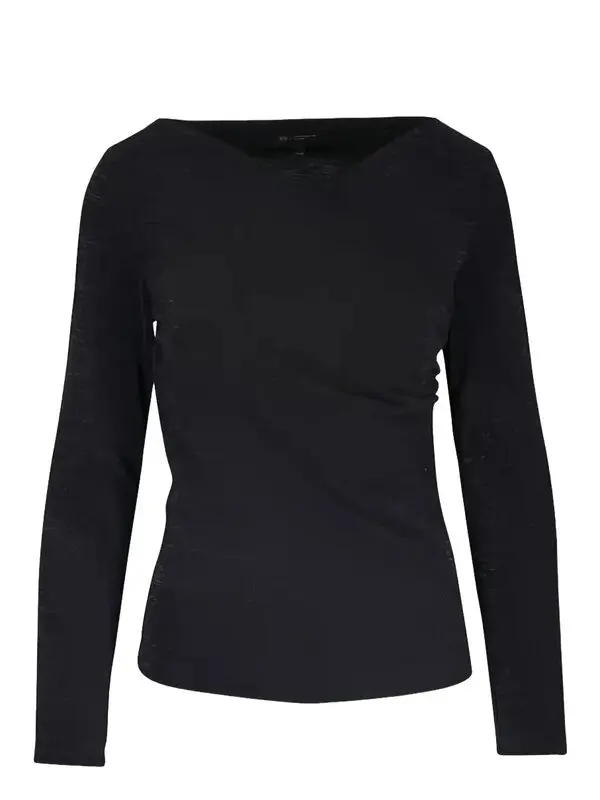 Ag Alaya Long-sleeve Knitted Top - Black
