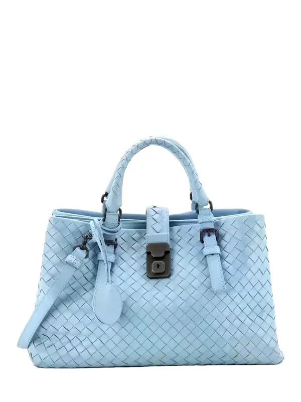 Bottega Veneta Roma Bag Intrecciato Nappa Small Tote - Blue