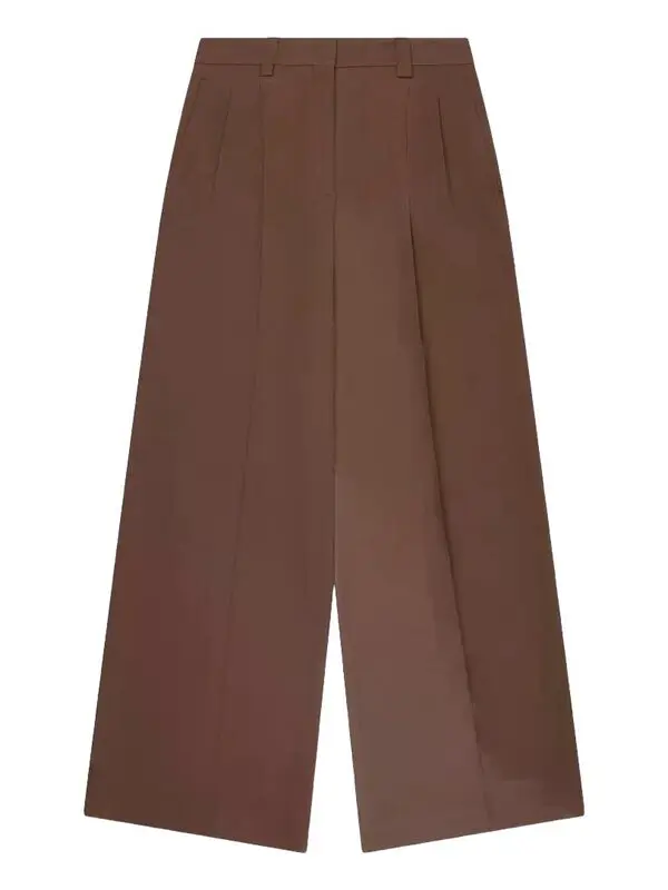 SLOWEAR Wide-leg Trousers - Brown