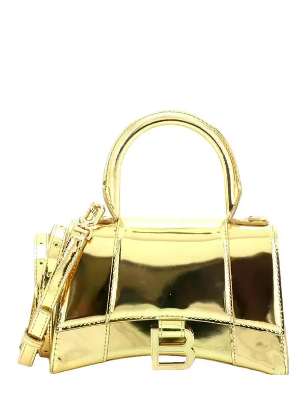 Balenciaga Hourglass Xs Top Handle Crossbody Bag - Gold