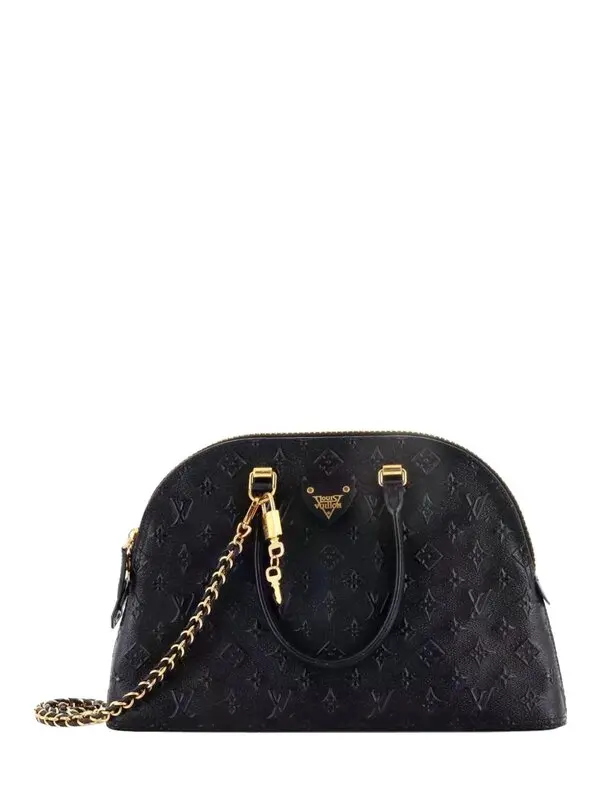 LOUIS VUITTON Moon Alma Embossed Monogram Satchel - Black