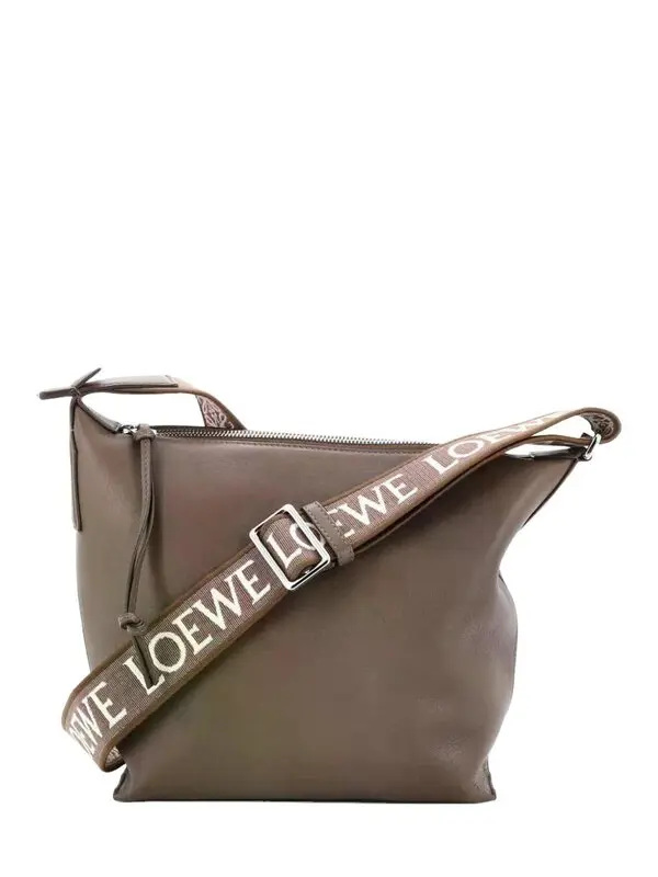 Loewe Cubi Leather Small Crossbody Bag - Green