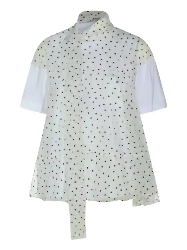 Sacai Polka Dot-pattern Blouse - White