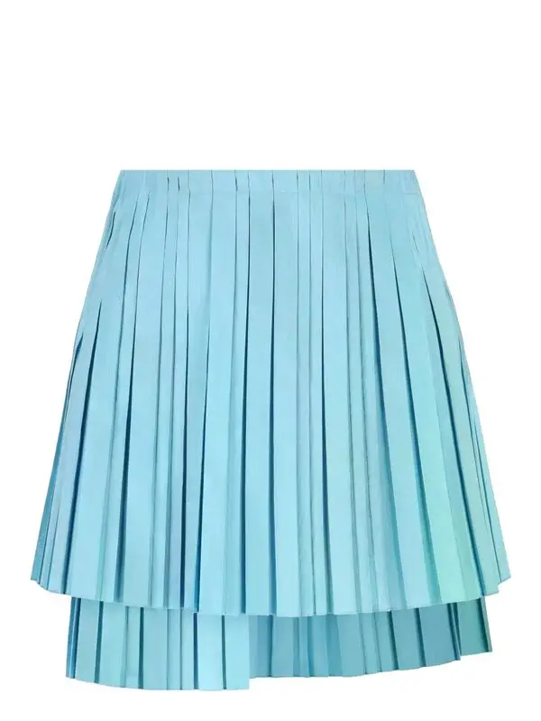 Fendi Pleated Tiered Mini Skirt - Blue