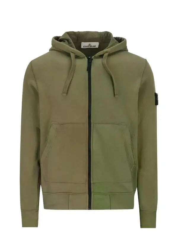 Stone Island Zip-up Hoodie - Green