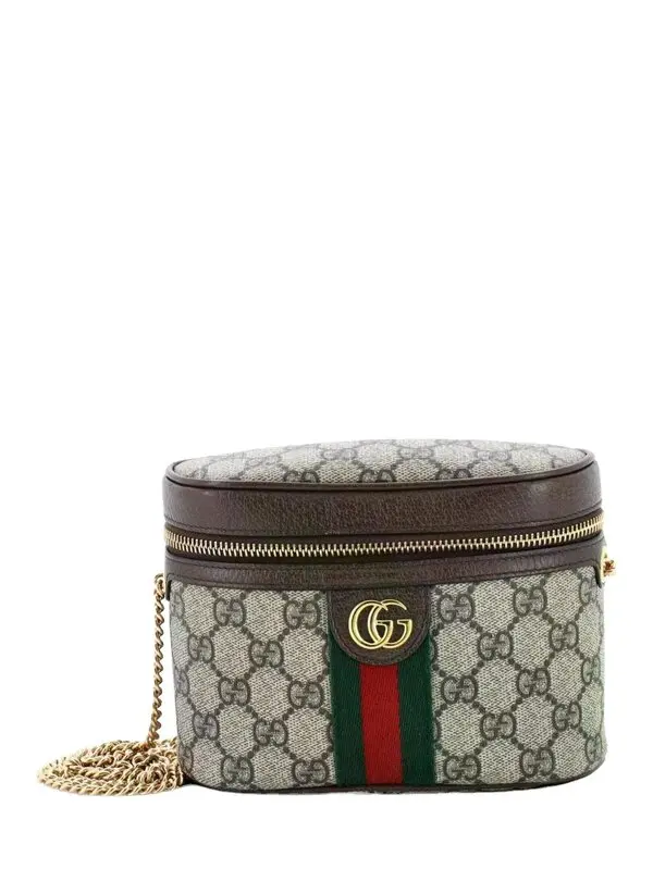 Gucci Ophidia Chain Gg Coated Canvas Small Belt Bag - Brown