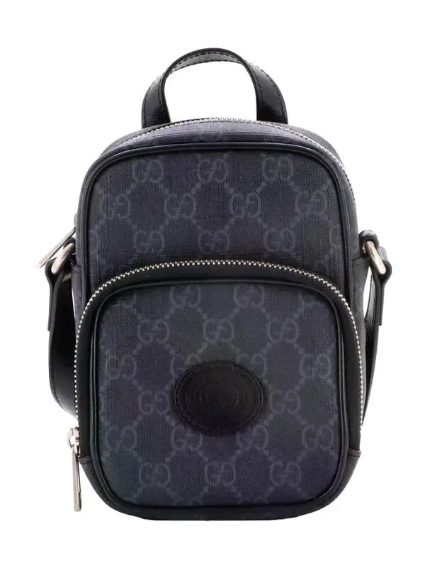 Gucci Interlocking G Patch Mini Crossbody Bag - Black