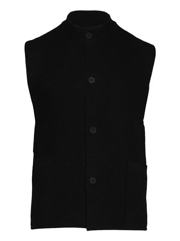HOMME PLISSÃ ISSEY MIYAKE Knitted Vest - Black