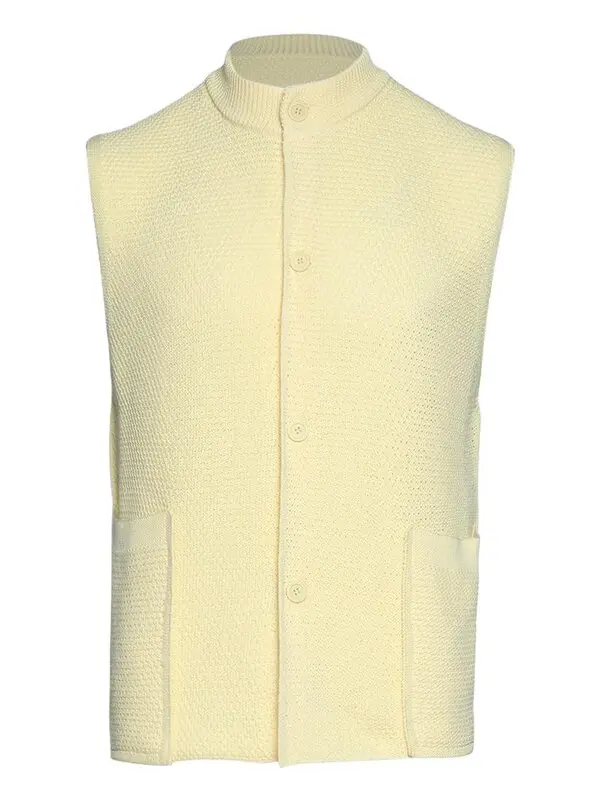 HOMME PLISSÃ ISSEY MIYAKE Knitted Vest - Yellow