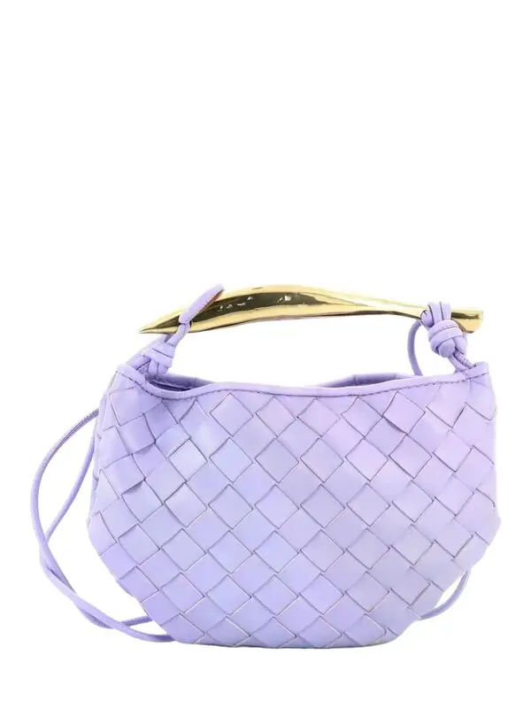 Bottega Veneta Sardine Top Handle Intrecciato Nappa Mini Satchel - Purple