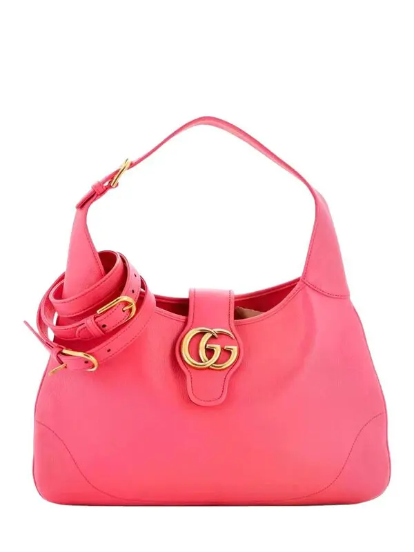 Gucci Aphrodite Leather Medium Shoulder Bag - Pink