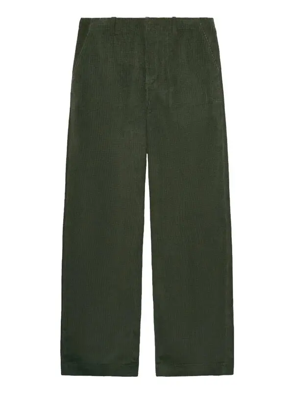 THE ELDER STATESMAN Waffle Cord Carpenter Pant - Green