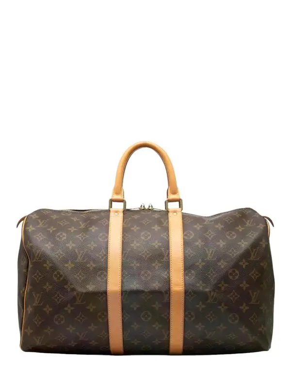 LOUIS VUITTON 2002 Monogram Keepall 45 Travel Bag - Brown