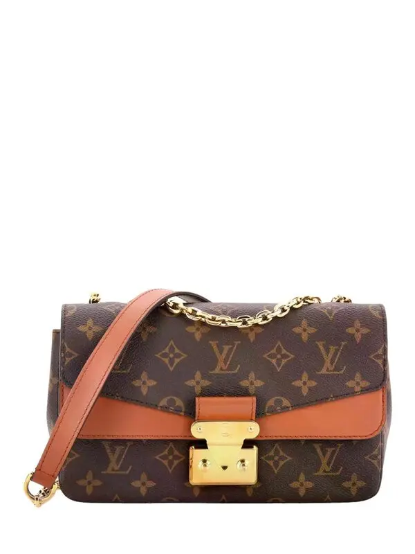LOUIS VUITTON Marceau Handbag Monogram Canvas With Leather Shoulder Bag - Brown