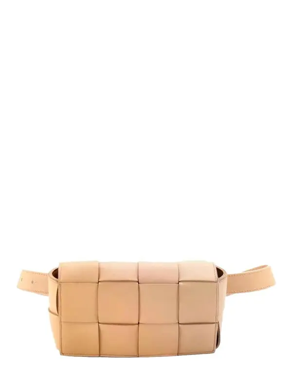 Bottega Veneta Cassette Maxi Intrecciato Leather Belt Bag - Neutrals