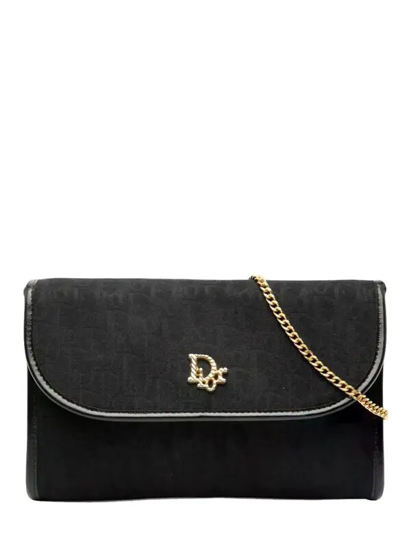 Dior 20th Century Diorissimo Trotter Canvas Crossbody Bag - Black