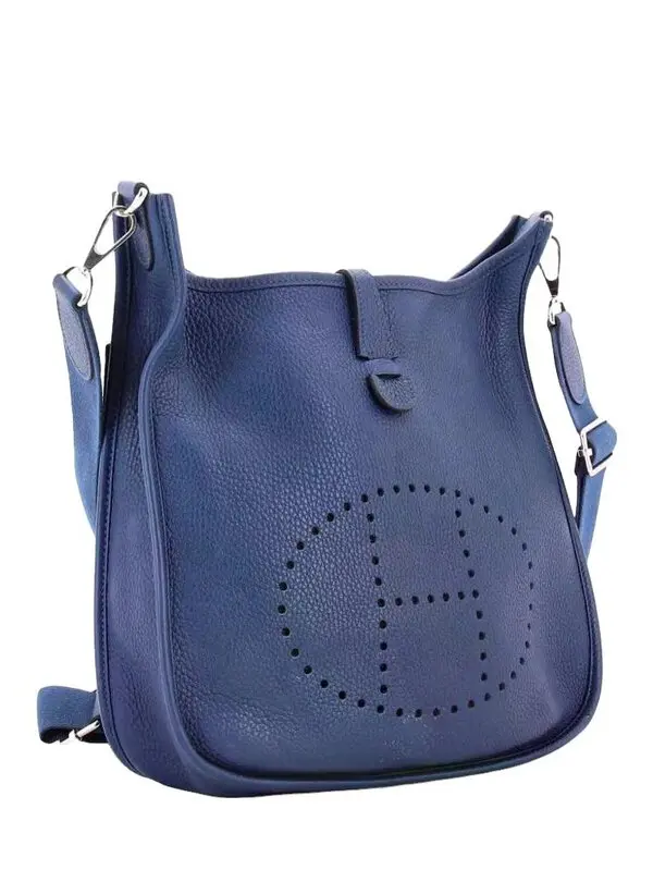 Hermès Evelyne Gen Iii Clemence Pm Crossbody Bag - Blue