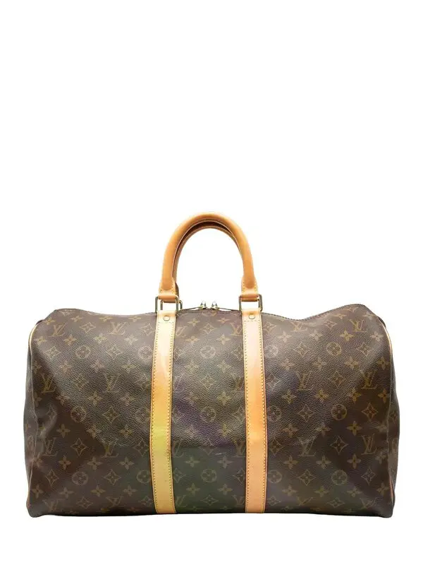 LOUIS VUITTON 1999 Monogram Keepall 45 Travel Bag - Brown