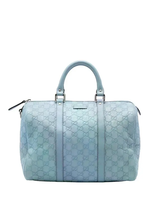 Gucci 2016-2025 Medium Sissima Joy Boston Bag - Blue