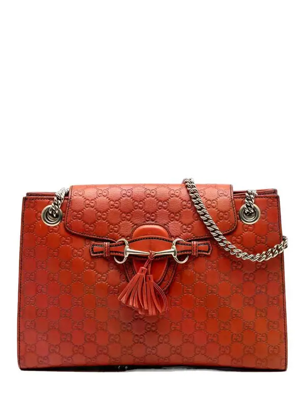 Gucci Large Sissima Emily Shoulder Bag - Orange