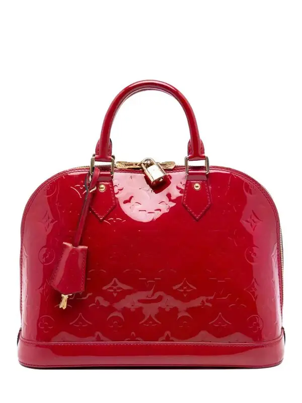 LOUIS VUITTON 2013 Monogram Vernis Alma Pm Handbag - Red
