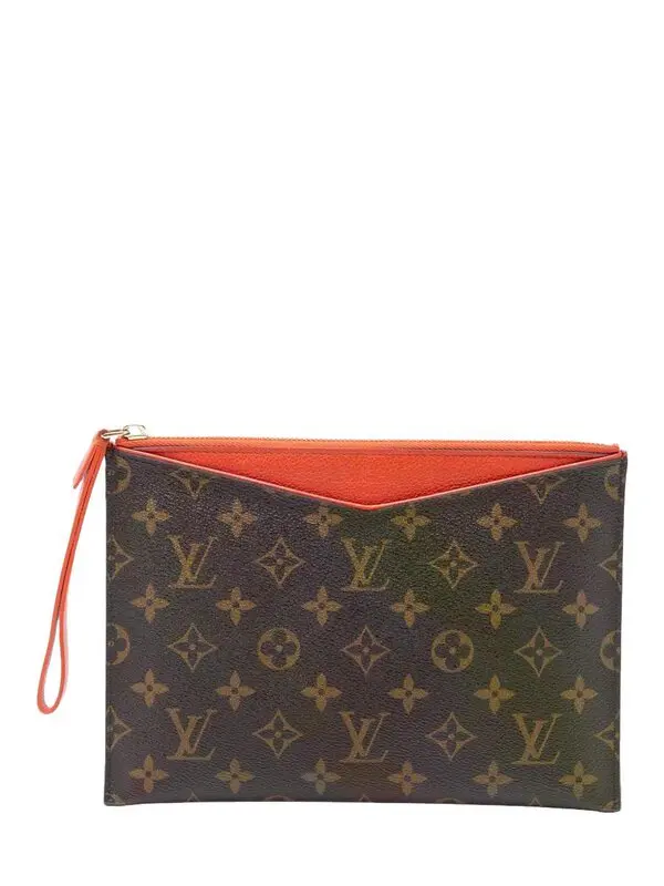 LOUIS VUITTON 2014 Monogram Pochette Pallas Clutch - Brown