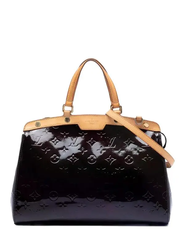 LOUIS VUITTON 2012 Monogram Vernis Brea Mm Satchel - Purple