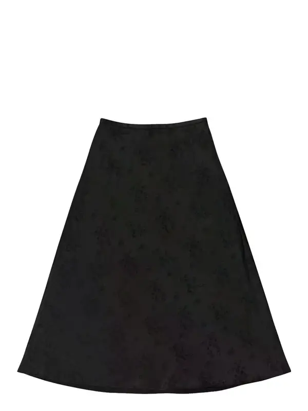 Callipygian Jacquard A-line Skirt - Black
