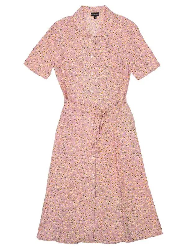 Callipygian Floral-print Dress - Pink