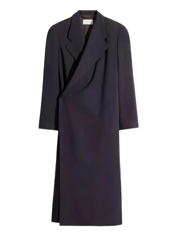 LEMAIRE Draped Wrap Coat - Black