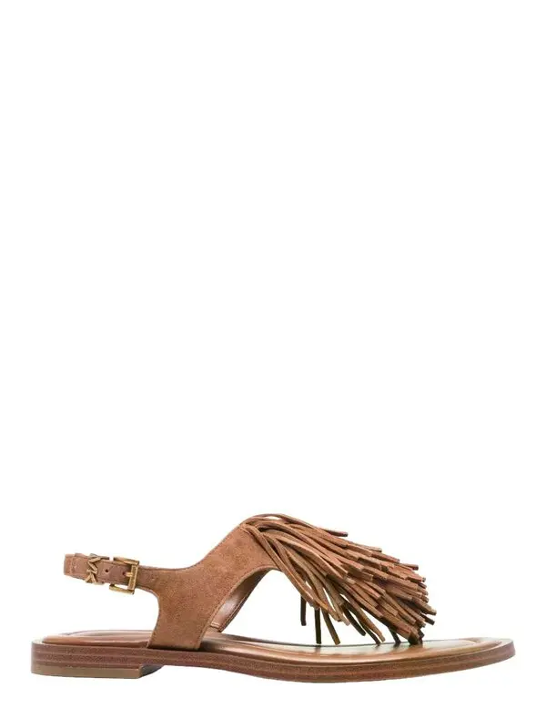 Michael Kors Indra Fringe Sandals - Brown