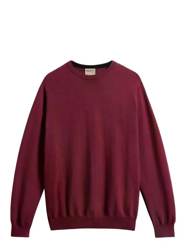Woolrich Logo Cotton Crewneck Sweater - Red